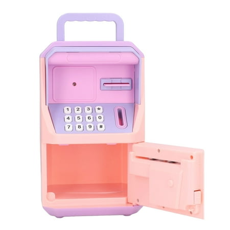 Mini ATM Machine, Portable Handle ATM Piggy Bank For Kids Pink ...