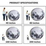 1m40in Blow Up Giant Inflatable Moon Ball With Built In LED Lights And ...