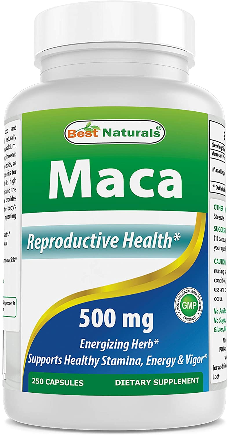 Best Naturals Maca 500 mg 250 Capsules - Walmart.com