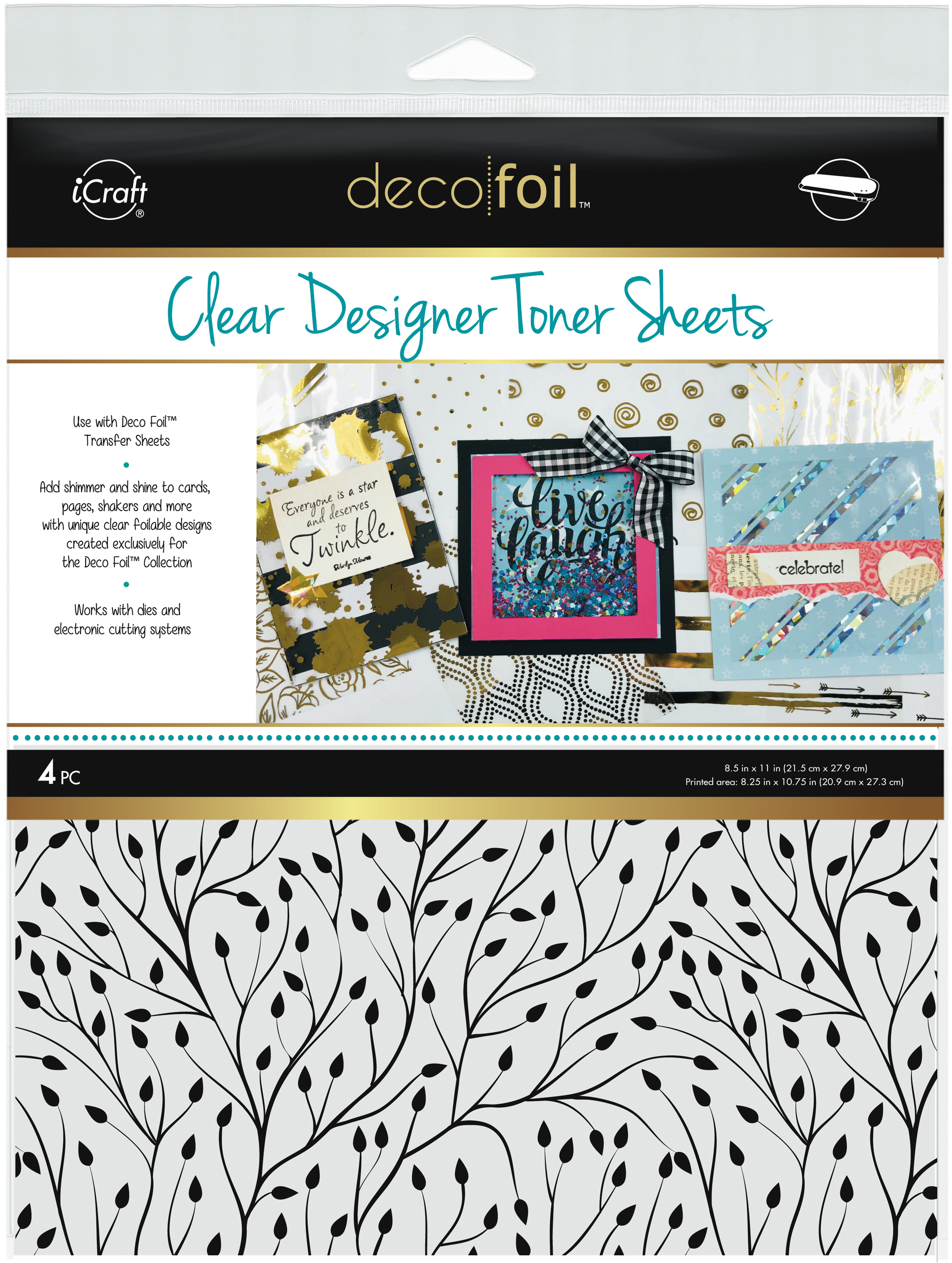 Deco Foil Clear Toner Sheets 8.5"X11" 4/Pkg-Branching Out | Walmart Canada