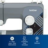 Brother LX3817G 17-Stitch Portable Full-Size Sewing Machine, Grey ...