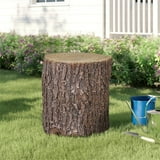 Willwolf 16.5"H Outdoor Faux Oak Stump Cover Cement Simulation Tree ...