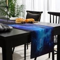 Blue Purple Sky Table Runner 36 Inches Small, Abstract Modern Stars ...