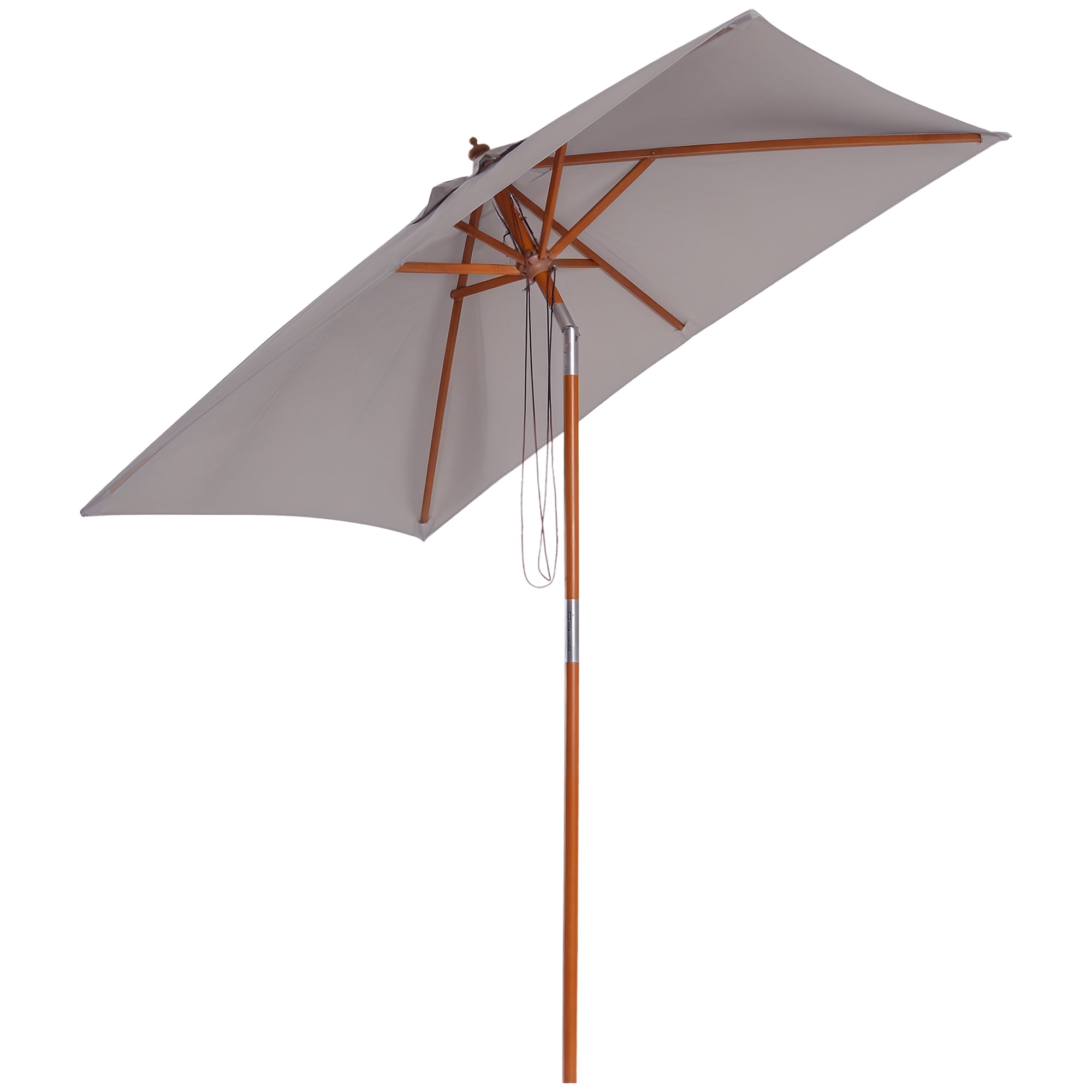 Click here for Outsunny 6.6 X 5ft Fir Wooden Patio Umbrella Marke... prices