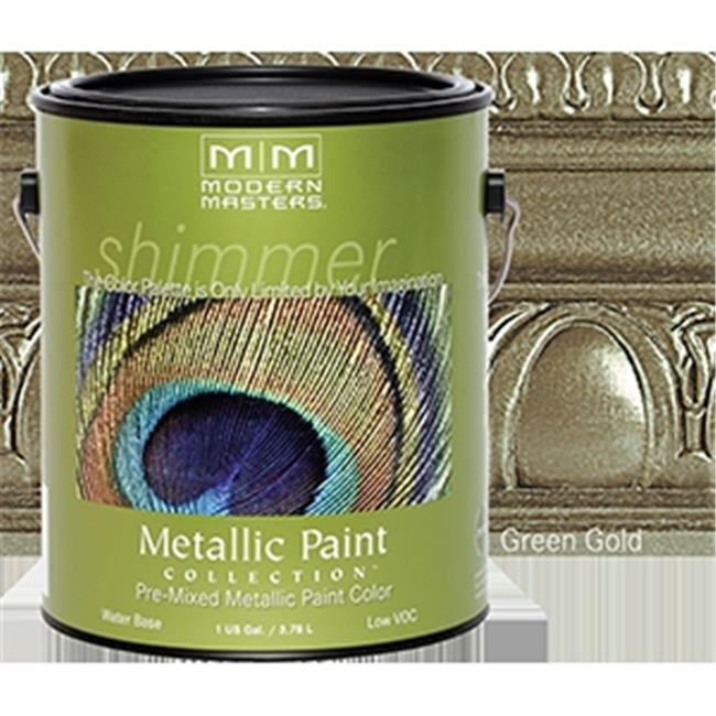 MODERN MASTERS ME230 1 Gallon Green Gold Metallic Paint - Semi Opaque ...