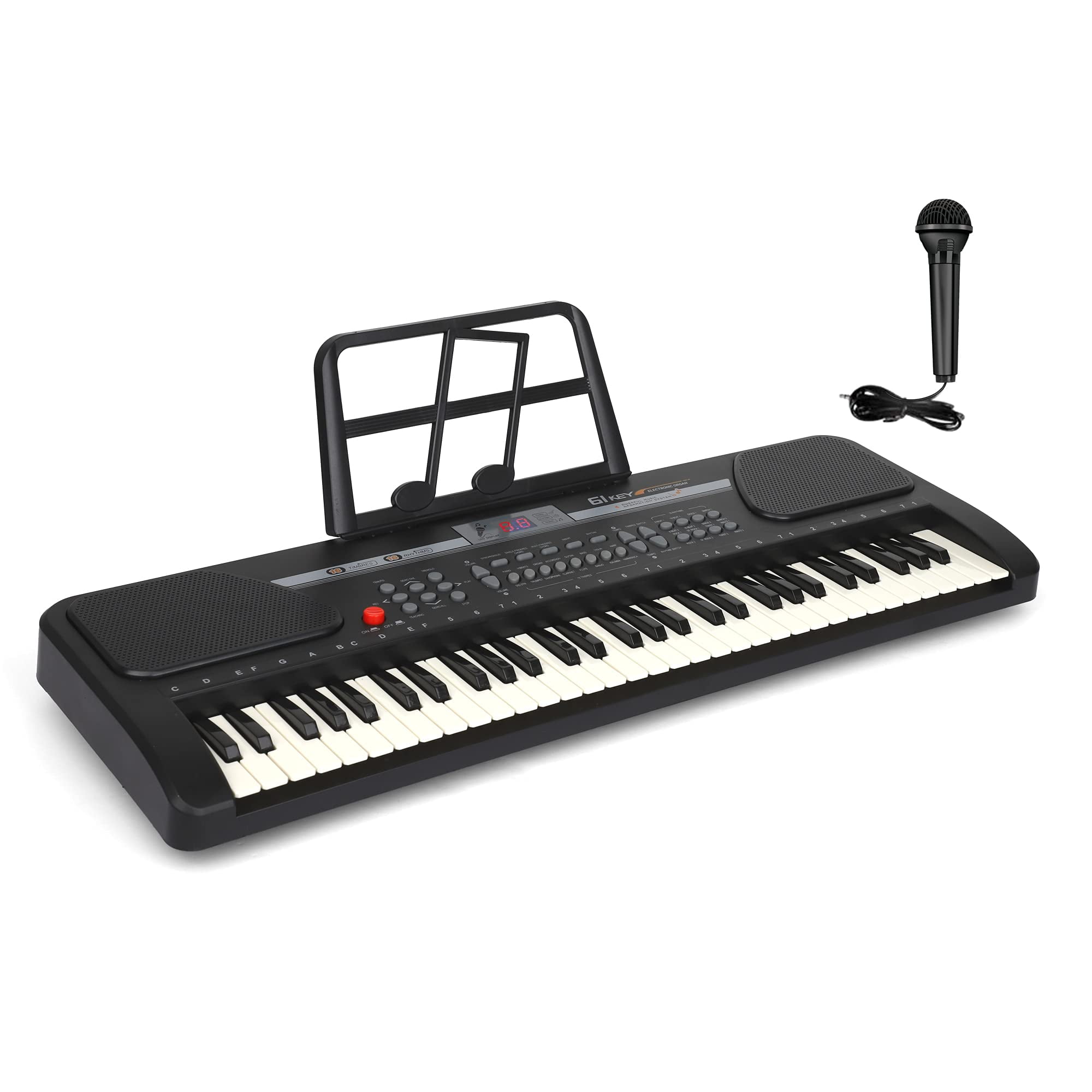 Kidstech 24 Inch, 61 Key Beginner and Practice Electronic Keyboard ...