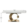 Montary Brand 71-Inch Modern Dining Table with Carrara White Stone, Top ...