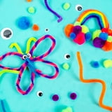 Hello Hobby Fuzzy Craft Kit Neon, 300-Piece Soft Fuzzy Stick Craft ...