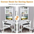Corner Computer Desk with Hutch Corner Desk w/Keyboard Tray and ...