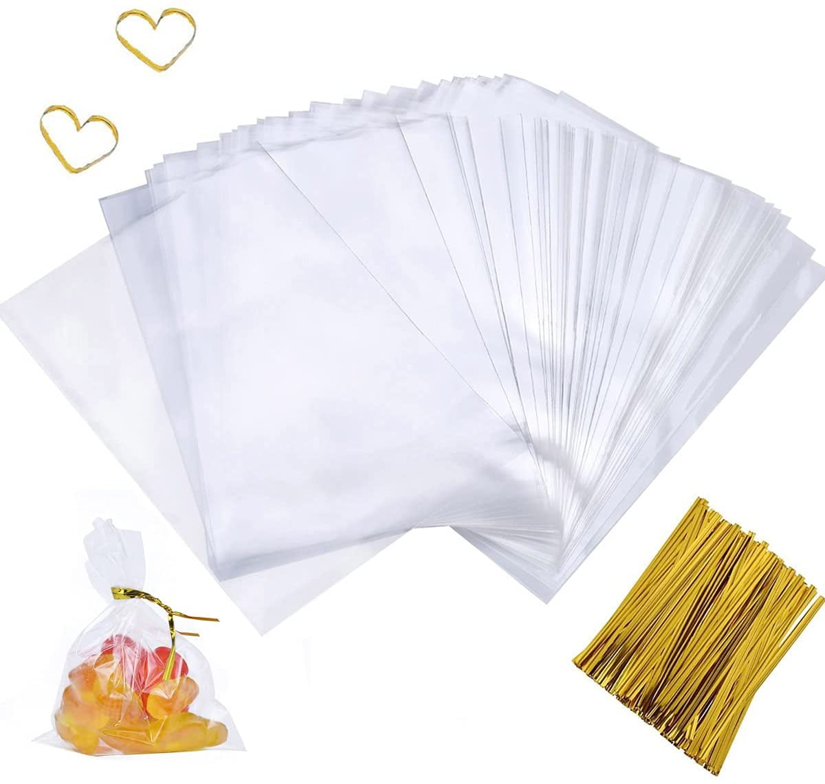 Treat Bags 200 PCS Clear Candy Bags 3x4" OPP Plastic Bags Party Favor ...