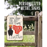Chicken Coop Sign - Just Say Cluck It - Durable Metal Sign - Use Indoor ...