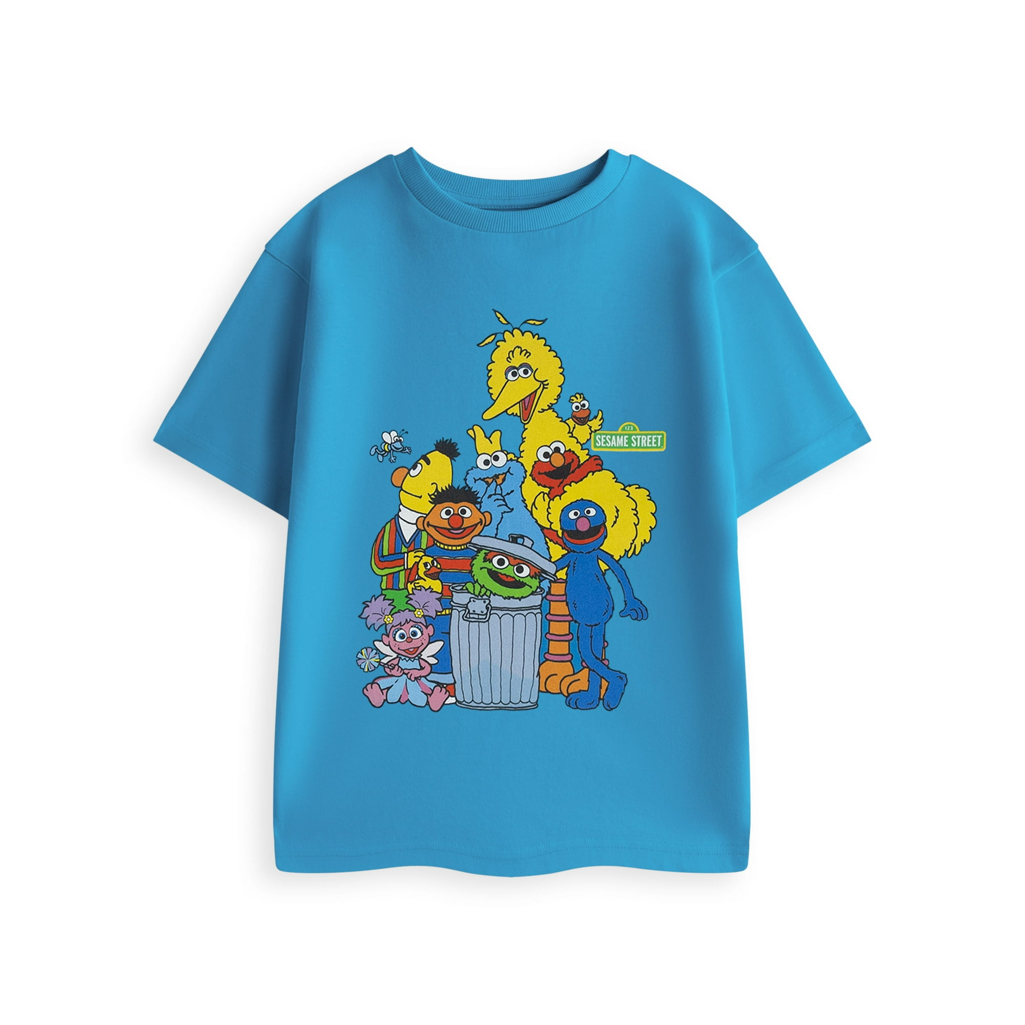 Click here for Sesame Street Unisex Kids Blue Short Sleeved T-Shi... prices