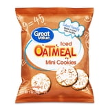 Great Value Mini Iced Oatmeal Cookies, 1 oz, Pack of 10 Snack Packs ...