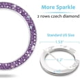 Car Bling Ring Crystal Car Stickers Rings Womens Car Decals,2Pcs Push ...