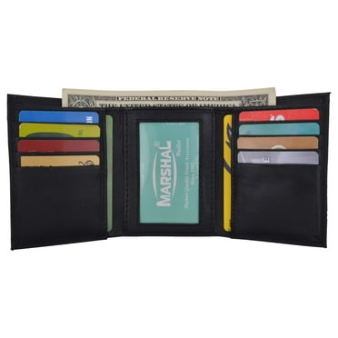 Trifold Lamb Leather Wallet W/Removable ID attached W/Hook and Loop ...