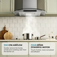 Free Shipping! IKTCH 30 Inch Wall Mount Range Hood, Stainless Steel ...