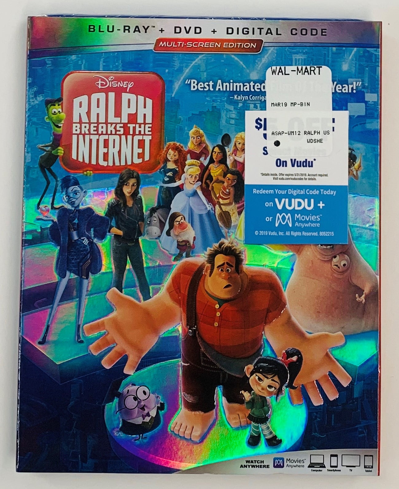 Ralph Breaks Standard Definition Widescreen (Blu-ray + DVD + Digital ...
