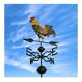 Drevy in. Crowing Metal Rooster Weathervane | Wind Wheel Decorative ...