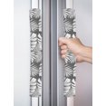 Refrigerator Door Handle Covers Set of 2 Grey Palm Leaves Refrigerator ...