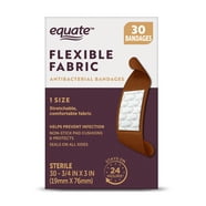 Equate Antibacterial Medium Plastic Bandages, 60 Count - Walmart.com