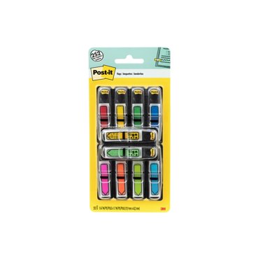 Post it Sign Here Message Flags, Assorted Colors, 1/2 in, 20/Color, 5 ...