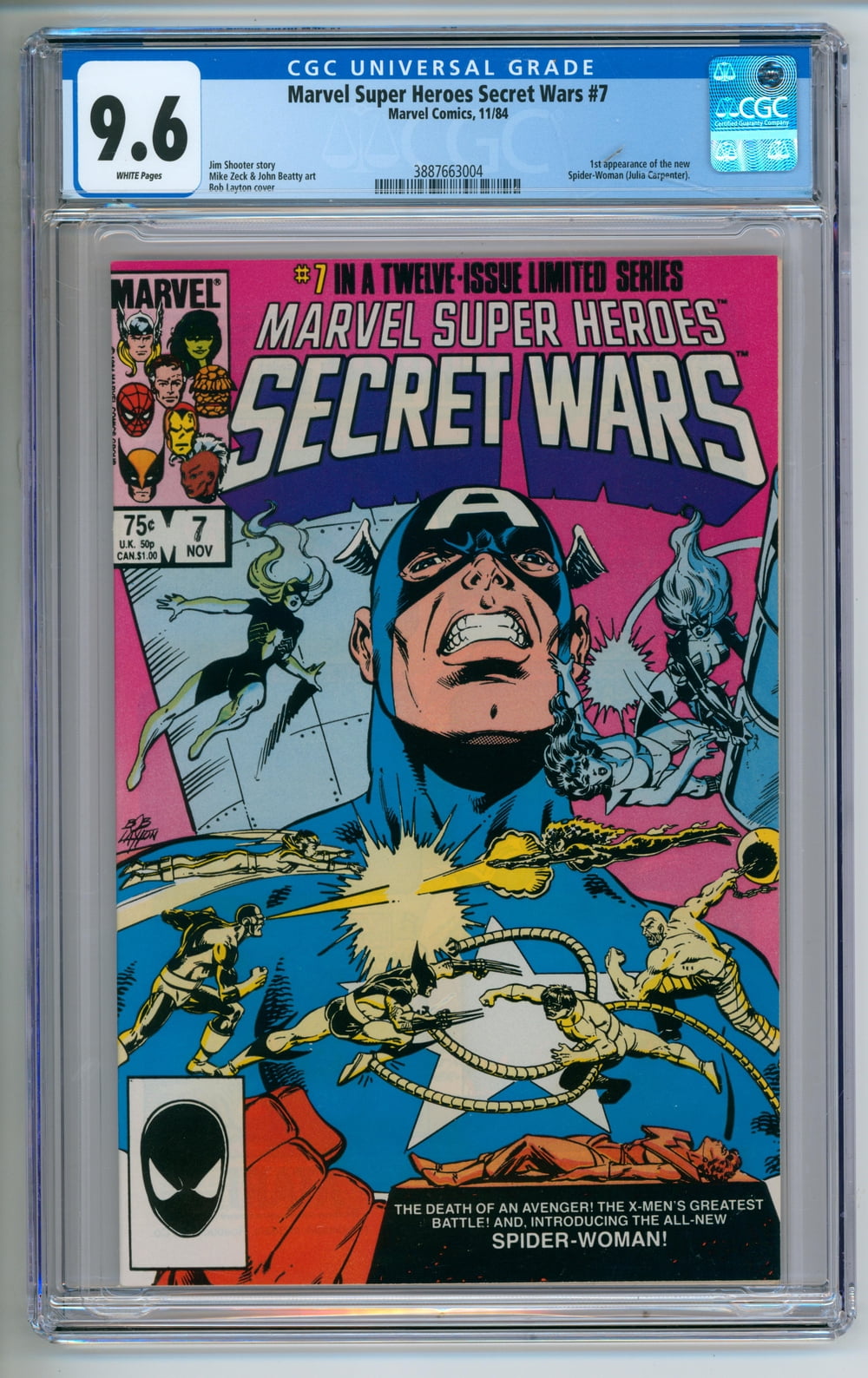 Marvel Super Heroes Secret Wars #7 - CGC 9.6 Comic Book - Walmart.com