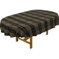 Oval Tablecloth, Waterproof Oval Plaid Table Cloth 60x120 Inch Machine ...