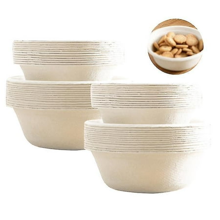 50pcs/pack Large Capacity Disposable Kraft Paper Bowl Eco Takeaway Food ...