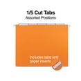 TRU RED Assorted Colored Hanging File Folders, 5 Tab, Letter Size, 25 ...