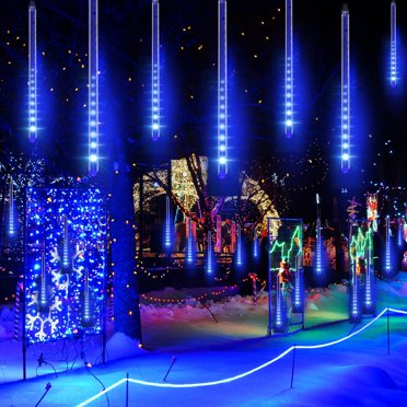 DONGPAI LED Meteor Shower Lights, 30 CM 8 Tube, Outdoor Fairy Lights ...