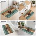 Barn Star Front Door Mat Indoor Entrance, Turquoise Wood Grain American ...