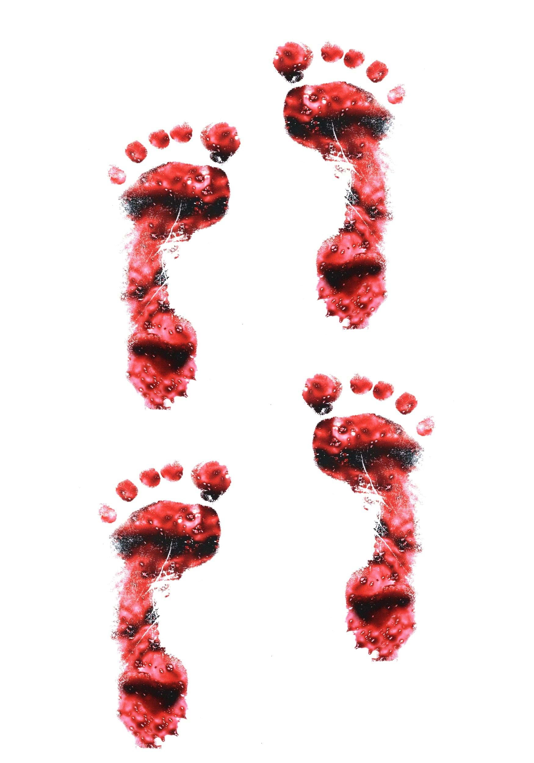 PVC Bloody Foot Print White Cutouts - Walmart.com
