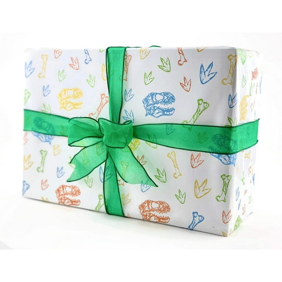 IYFFDFE-Birthday Wrapping Paper for Boys - Dinosaur Truck Design - 17 ...