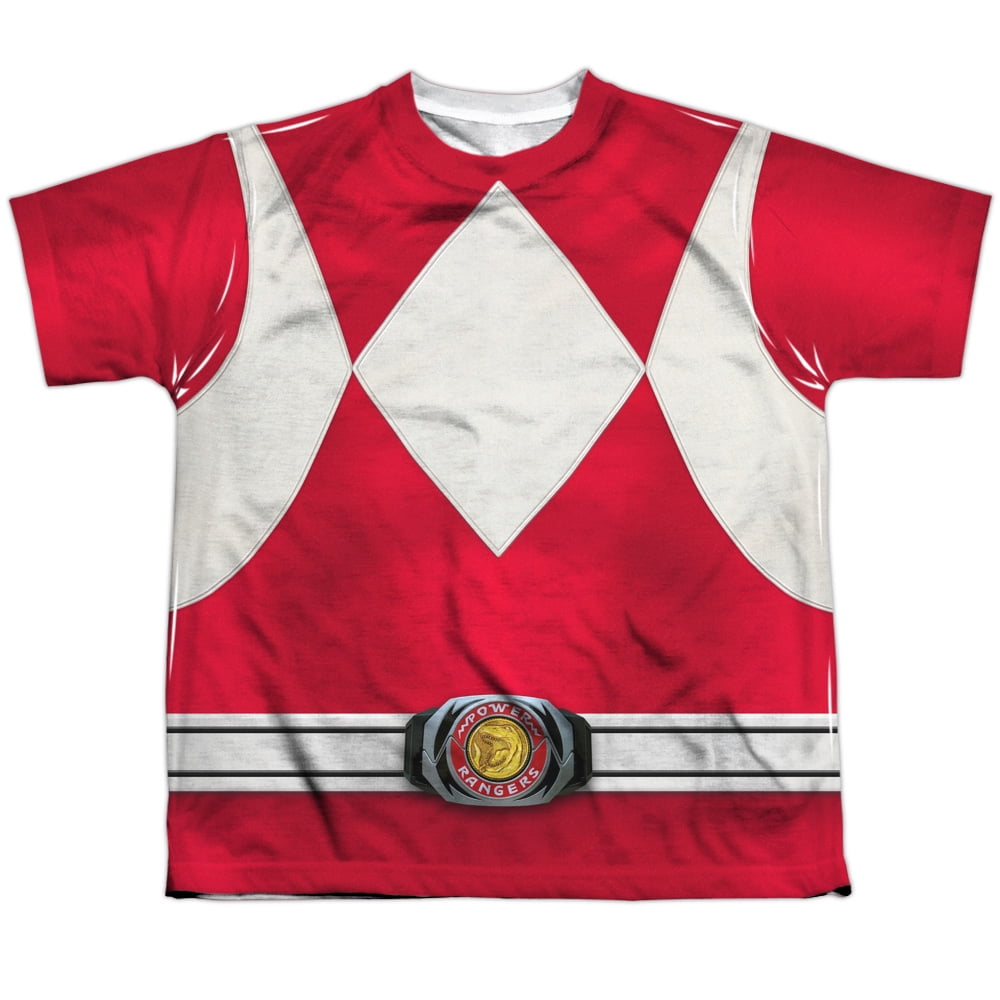 Power Rangers - Red Ranger (Front/Back Print) - Youth Short Sleeve ...