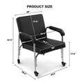 Artist hand Shampoo Chair Black Salon Recliner Barber Chair with Wheels ...