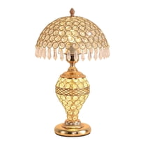 Crystal Table Lamp Bedside Decorative gift LED modern metal base ...