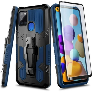 Dteck for Samsung A21S 2020 Case, Rugged Hybrid Armor Shockproof Dual Layer Protective Cover ...