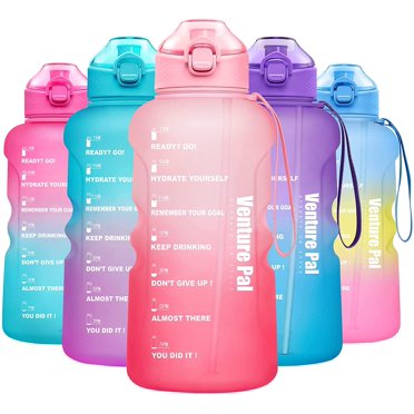 Giotto Large 1 Gallon Motivational Water Bottle with Time Marker 128 fl oz - Walmart.com