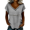 3/4 Length Sleeve Tops For Women Elegant Loose Fit Top Office Work Tops ...
