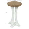 Kate and Laurel Linsley Farmhouse Side Table, 16 Inch Diameter, Rustic ...