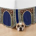 Blue Gold Arched Bed Skirt Bed Skirts King Size 16 Inch Drop, Vintage ...