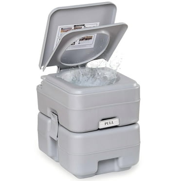 Sturdy Portable Toilet for Adults Camping, Commode with Back Support ...