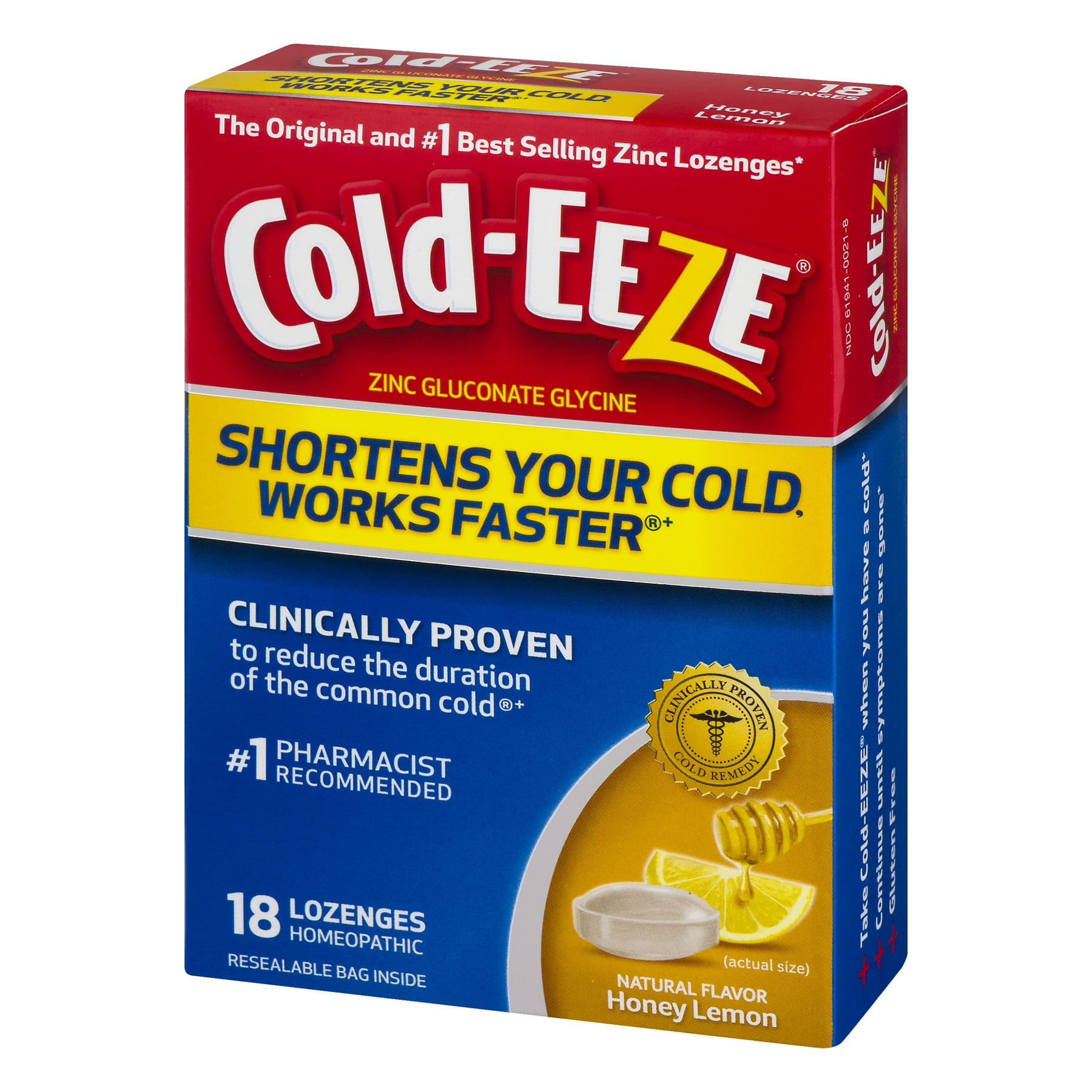 Cold-EEZE Natural Honey Lemon Flavor Lozenges, 18 Ct – Totalhill.com ...