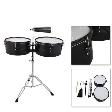 GP Percussion 3-Piece Complete Junior Drum Set, Black - Walmart.com