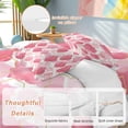 Abstract Pink Moroccan Lattice Queen Size Bed Set,Geometric Gradient ...
