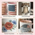 Coffee Mug, Ceramic Coffee Mug, Usa Patriotic Floral Print, 11 Oz ...