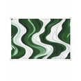 Abstract Sun Shade Sail 14'X18' Wavy Lines Green and White Gradient ...