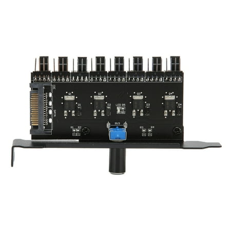 PC Fan Controller, Space Saving 8 Channels Interface PC Fan Hub Knob ...