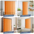 Bright Orange Ombre Wooden Board Shower Curtain Set, Waterproof Shower ...
