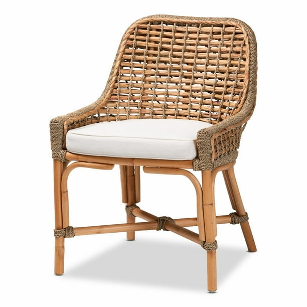 Baxton Studio Kyle Rattan Dining Side Chair - Walmart.com